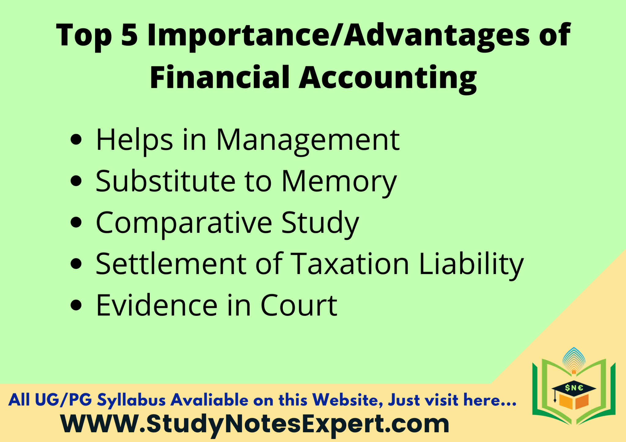 Advantage, Disadvantage, Function of Financial Accounting